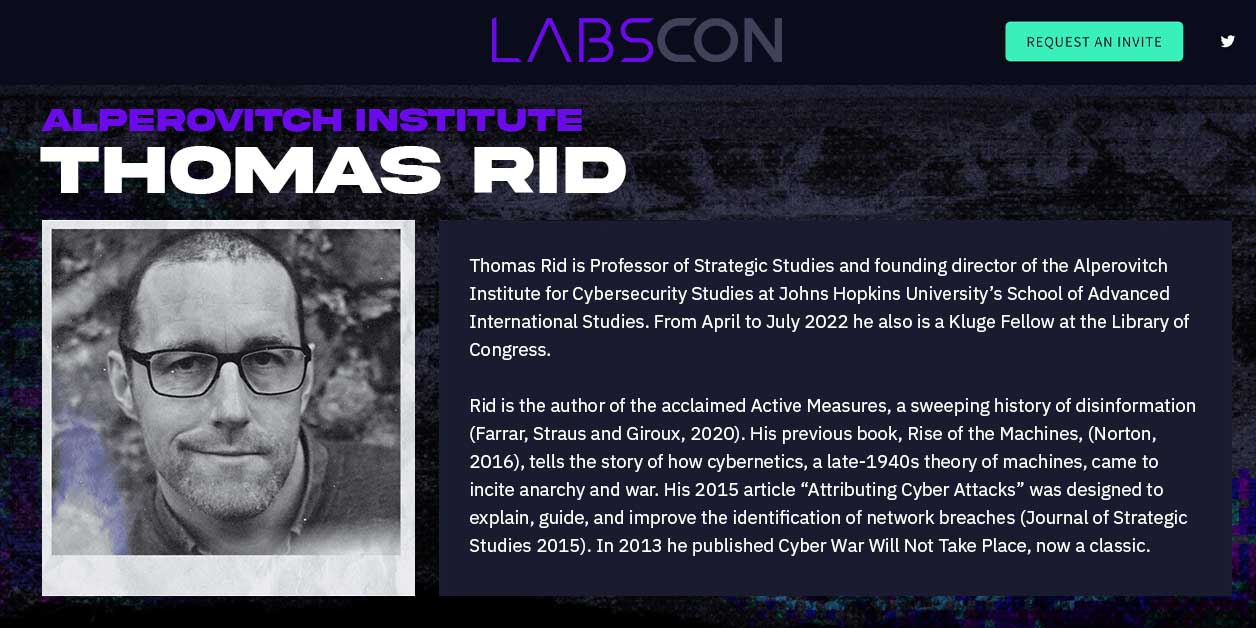 Thomas Rid - LABScon