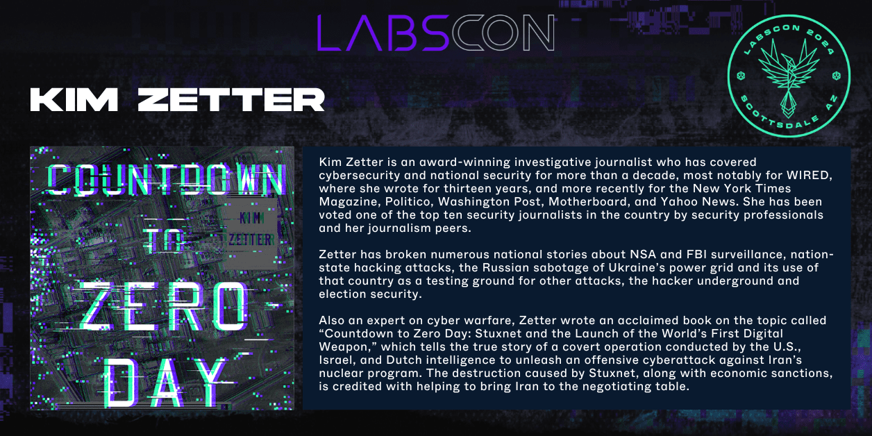 LABScon Speaker 2024: Kim Zetter